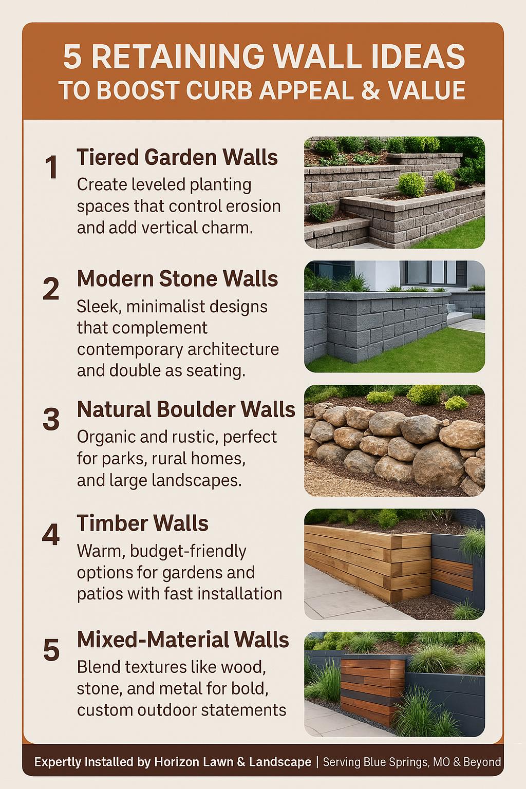 5 Retaining Wall Ideas That Boost Curb Appeal and Value